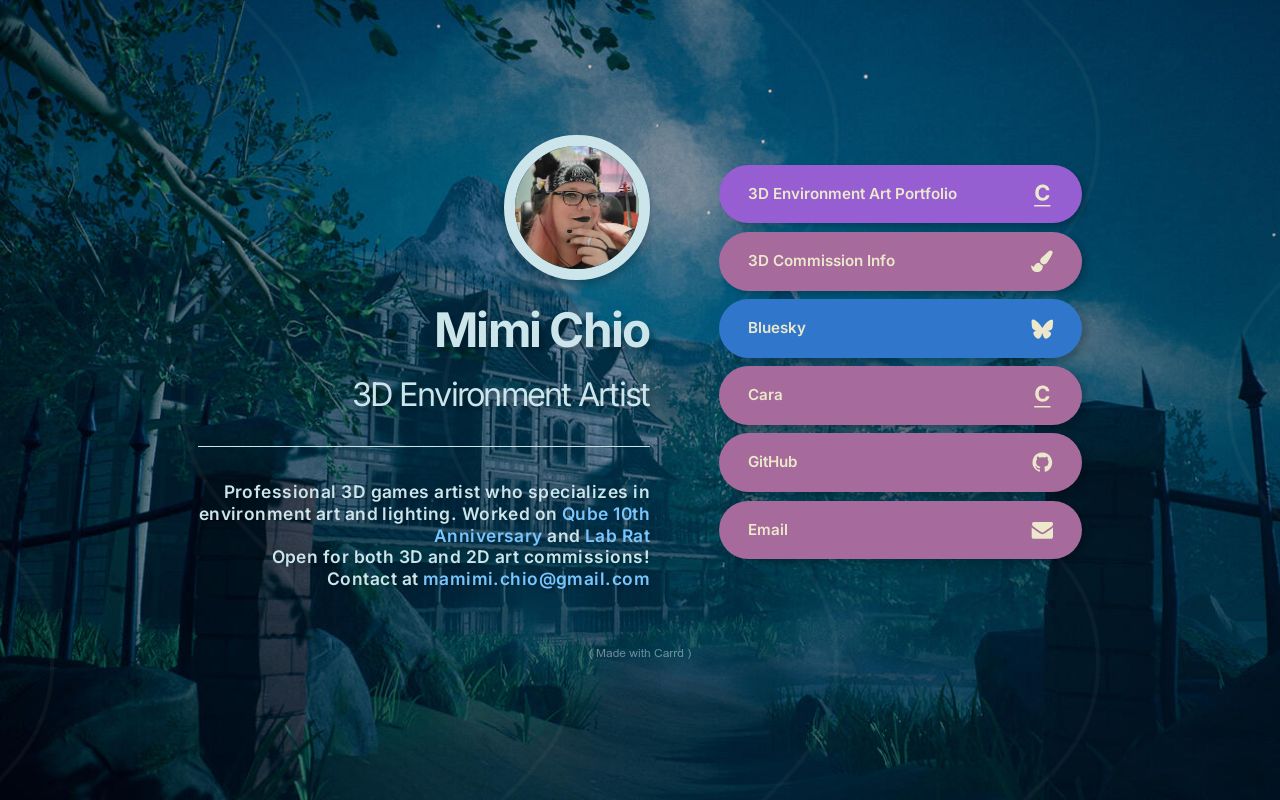 Mimi Chio | 3D Environment Artist